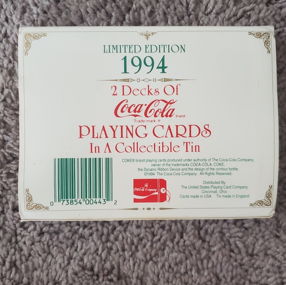 Coca Cola | Games | Vintage 994 Collectors Edition Cocacola Playing ...